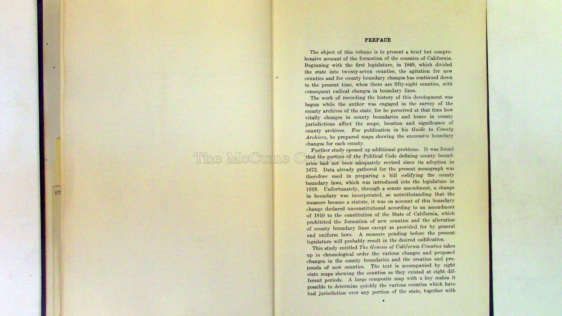 The Genesis of California Counties • The McCune Collection